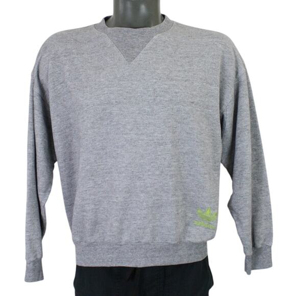 adidas | Shirts | Vintage 8s Adidas Trefoil Logo Heather Gray Crewneck ...